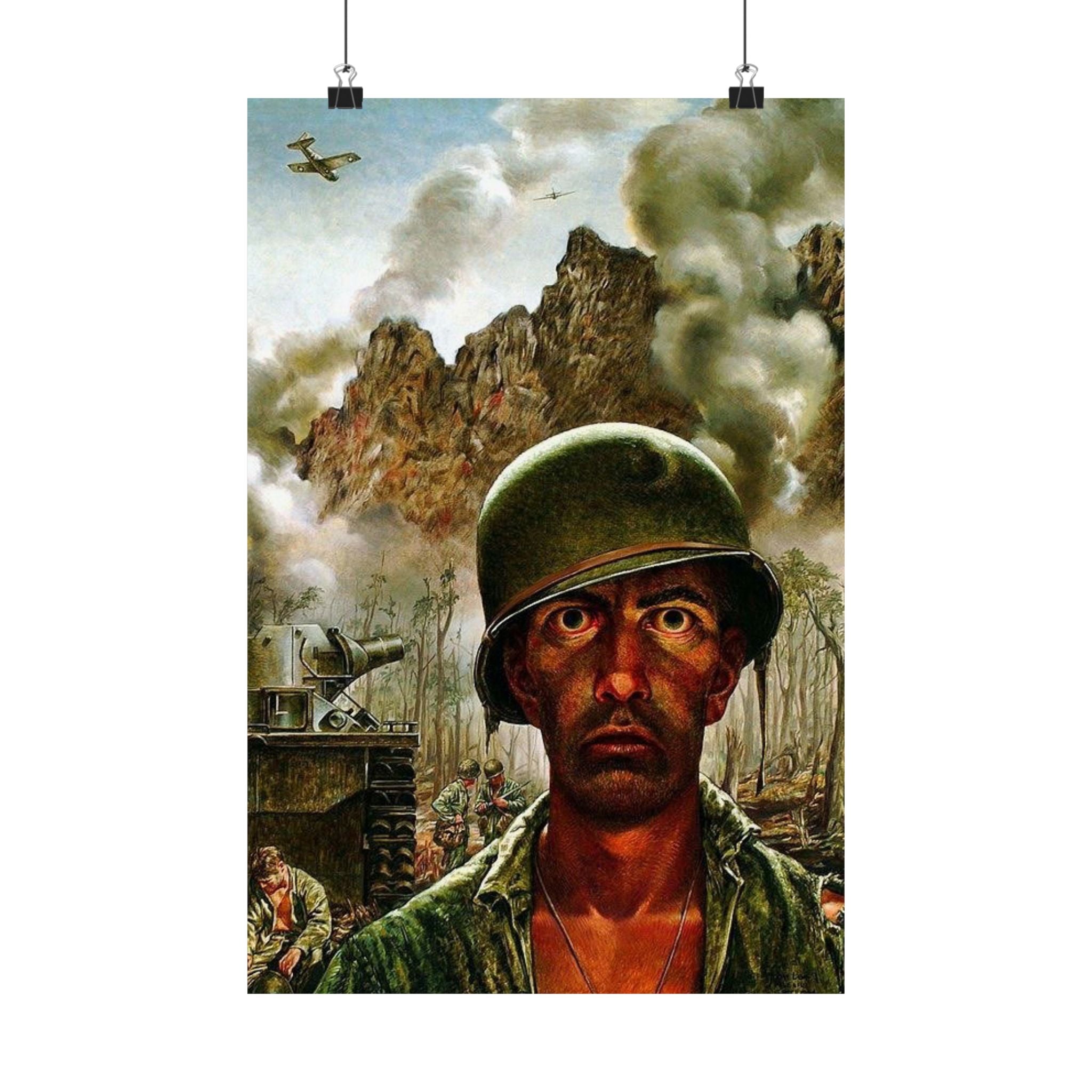 Two Thousand Yard Stare Paper Poster – FIXBAYONETS